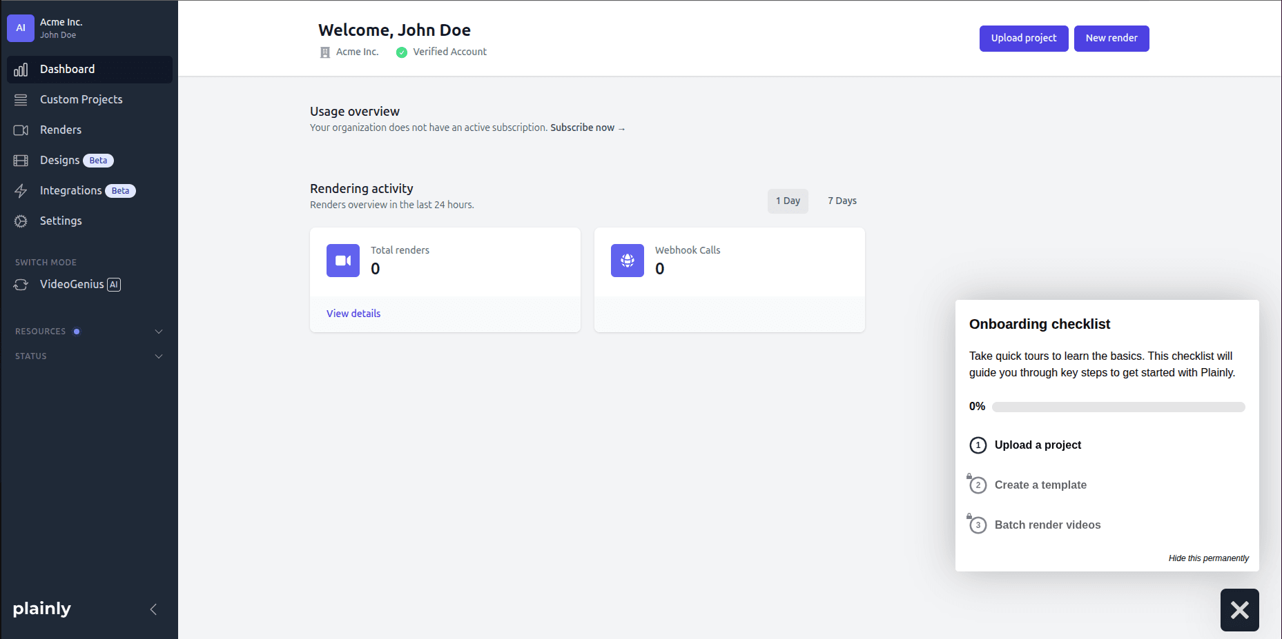 Getting started | Plainly Videos Help Center